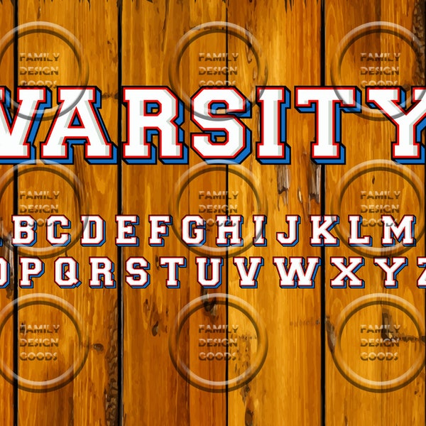 3d Varsity Font - Etsy