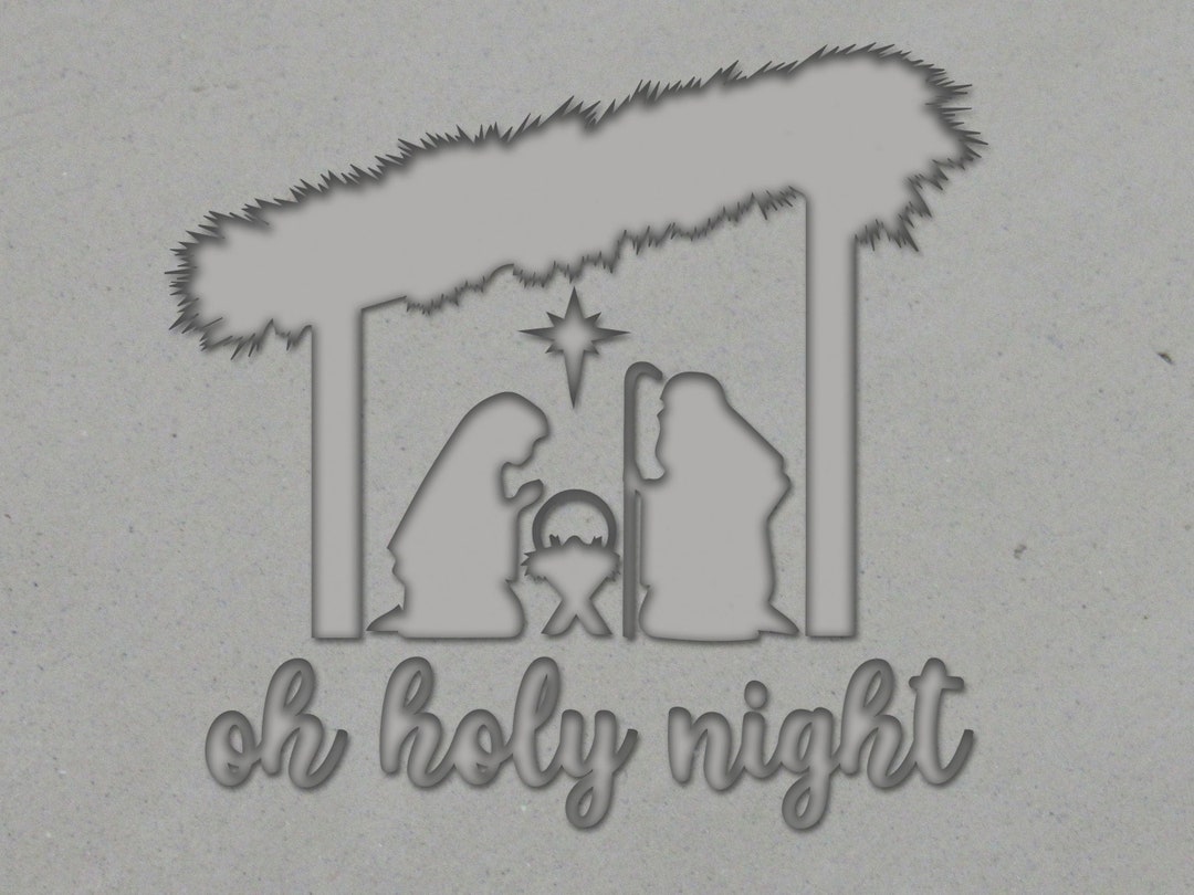 Oh Holy Night Nativity Scene Mug Clay Stamp for Handbuild - Etsy
