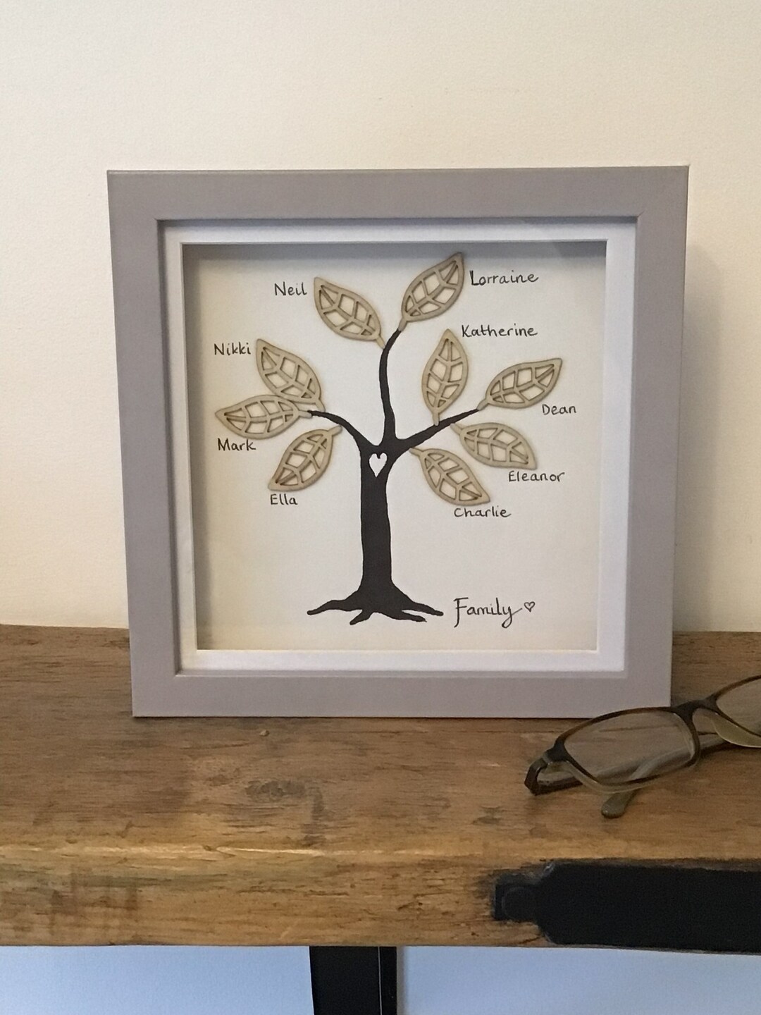 A Special Way to Show Your Own Family Tree, With 3D Wooden Leaves - Etsy UK