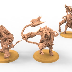 Beastmen - Squad of Demolisher Minotaurs Beastmen Warriors of Chaos - Etsy