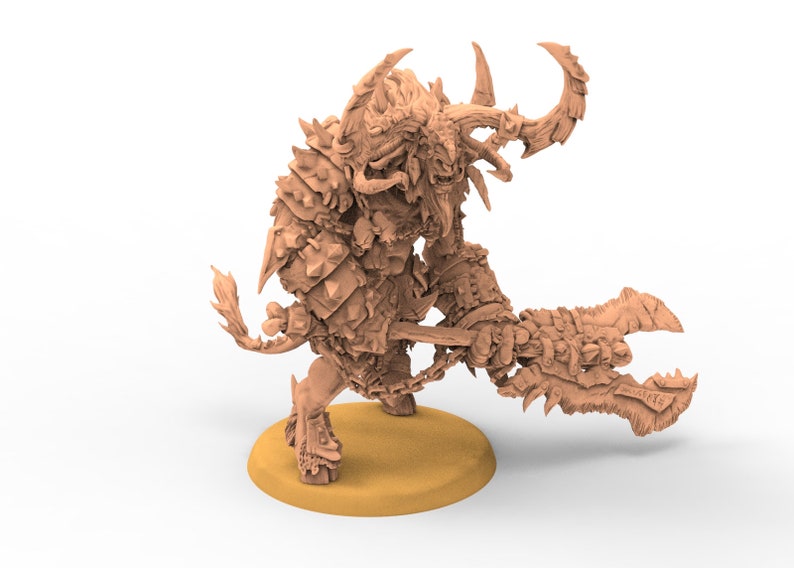 Beastmen - Squad of Demolisher Minotaurs Beastmen Warriors of Chaos - Etsy