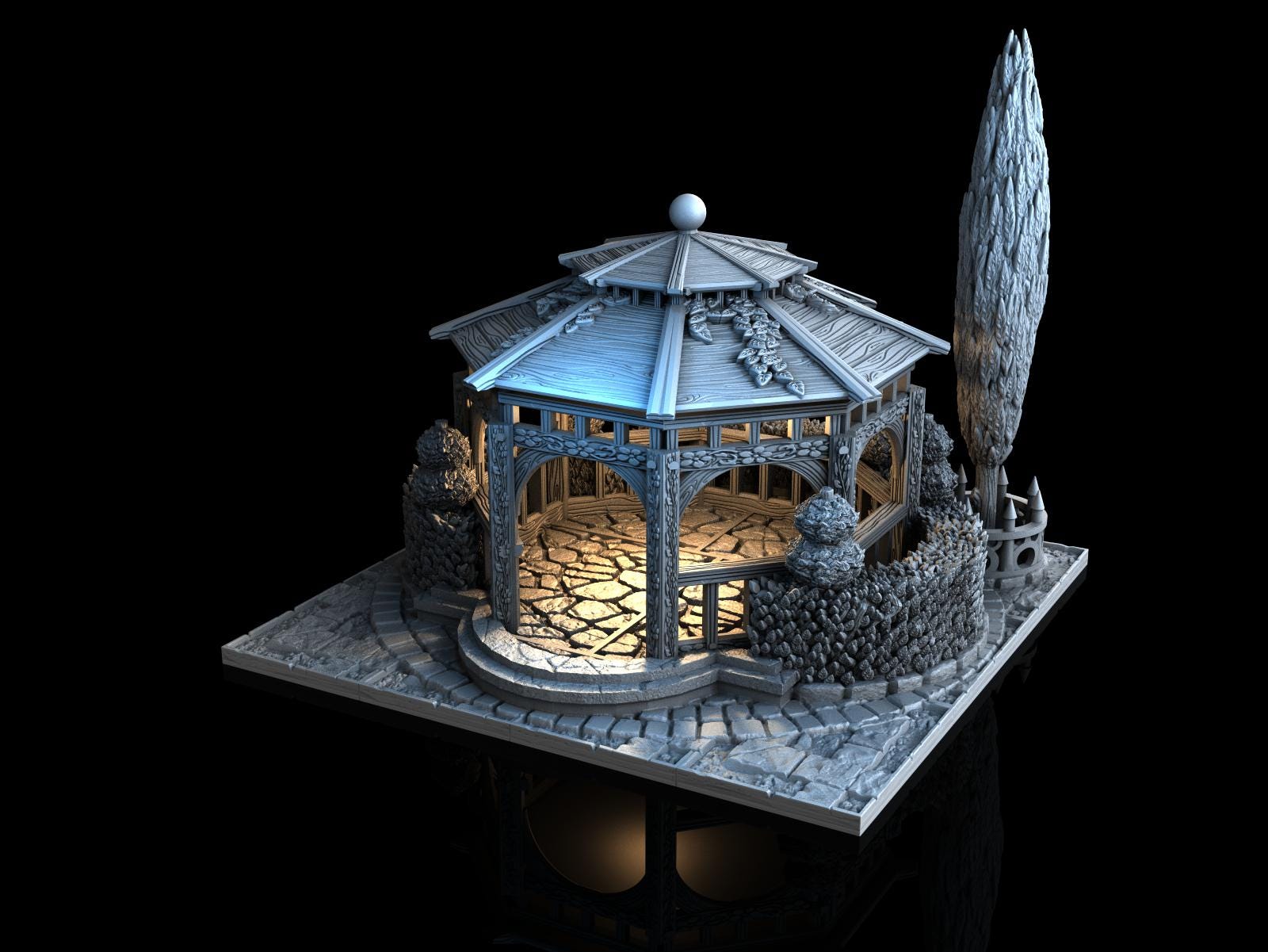 Medieval Town Scenery Building - Gazebo - PLA for Oldworld, Dungeon ...