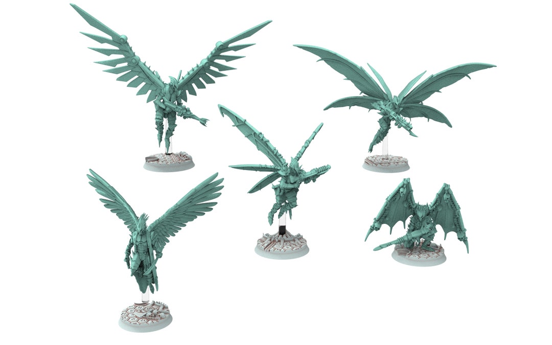 Dark City - Flying Cursed Scout Warriors Dark Eldar Drow - Etsy