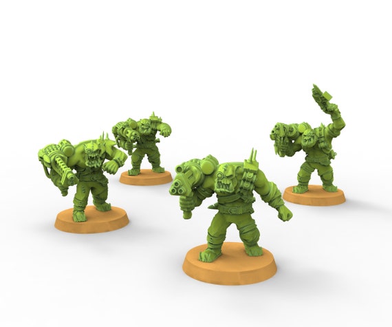 Green Skin Orc Heavy Gunner Modular Kit - Etsy