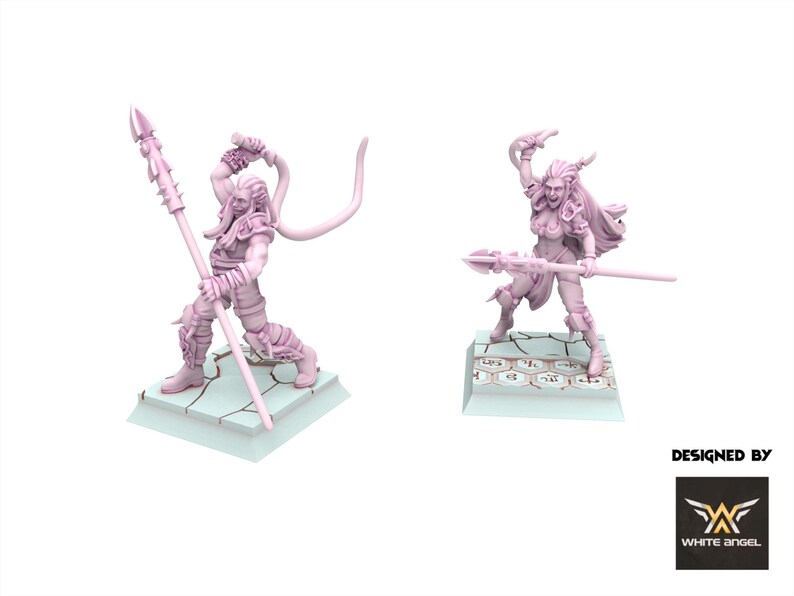 Dark Elves - Hydra - Slaves of Darkness - White Angel Miniatures - Etsy