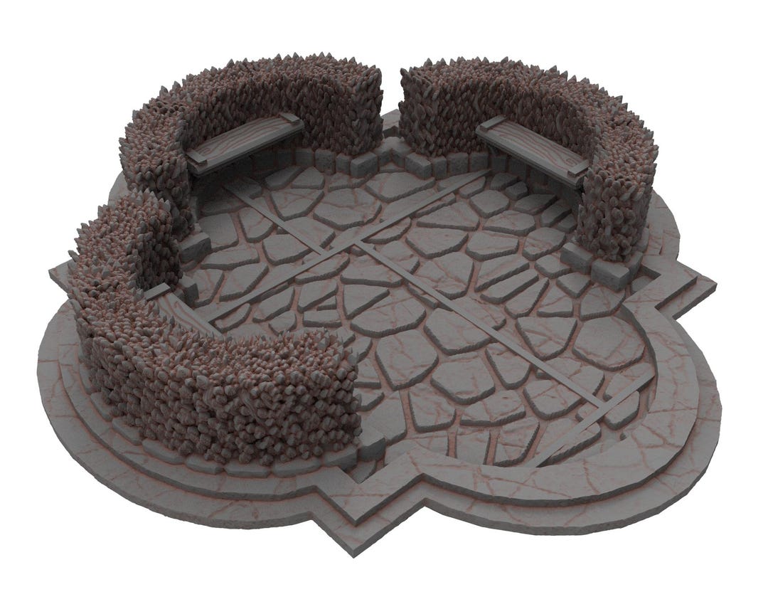 Medieval Town Scenery Building - Hedge Set - PLA for Oldworld, Dungeon ...