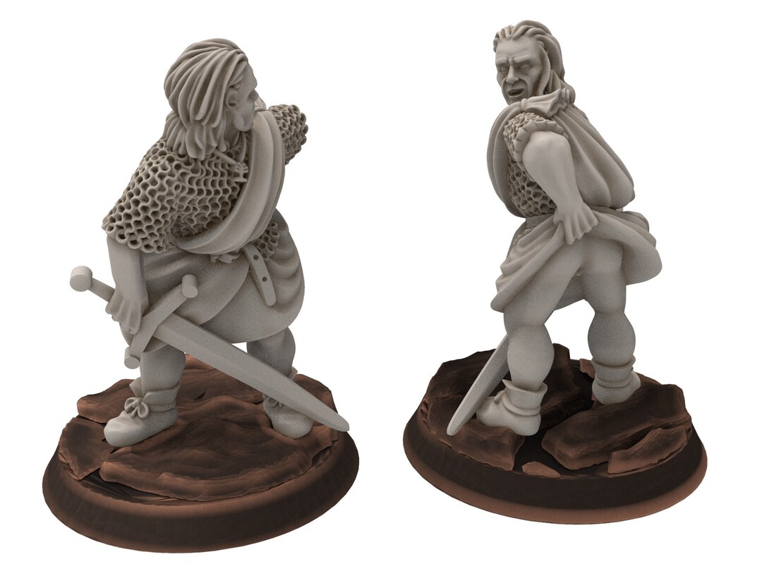 Gandor - Fief Levy Clansmen Flashing Warrior Leader Highlander, Minis ...