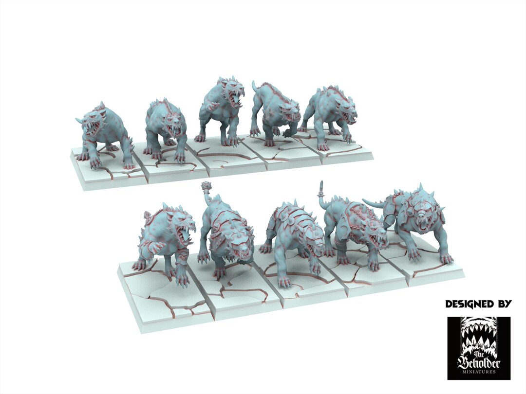 Fantasy Chaos - Hellhounds - Realms of Mayhem - Beholder Miniature - Etsy
