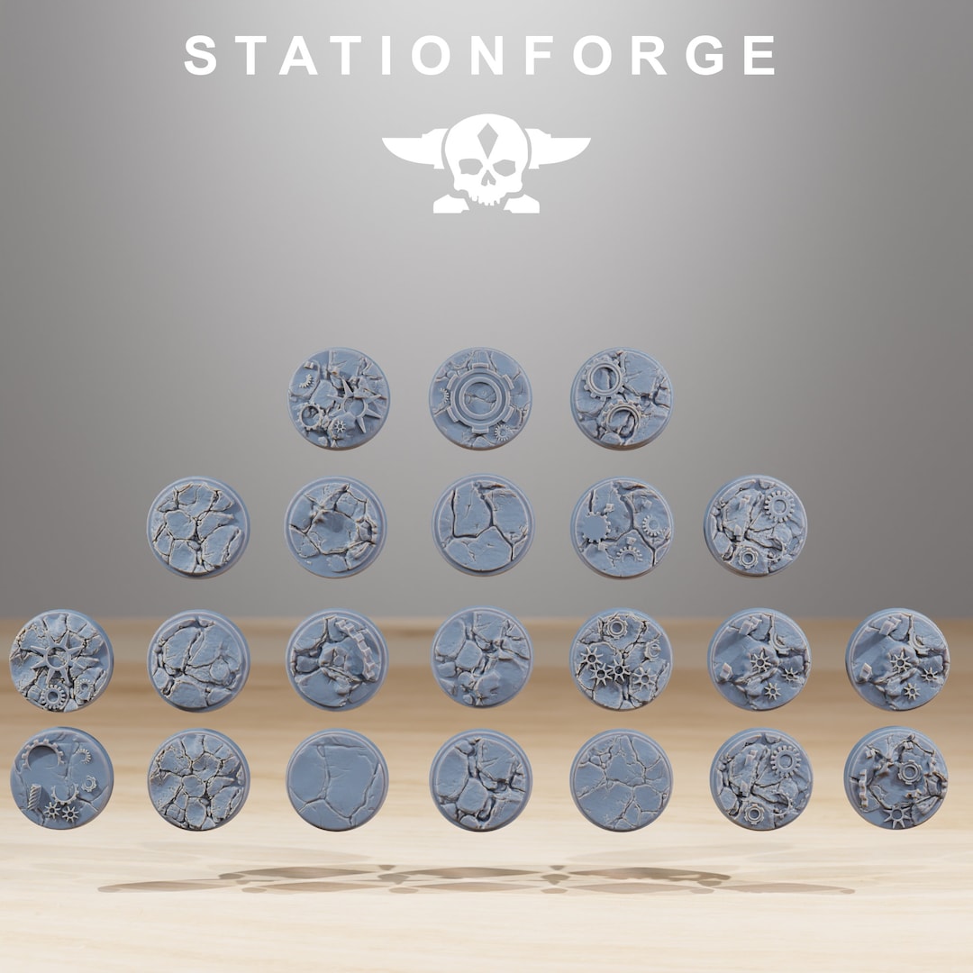 Desertic V2 - Lot of Desertic Texture V2 Round Bases for Miniatures ...