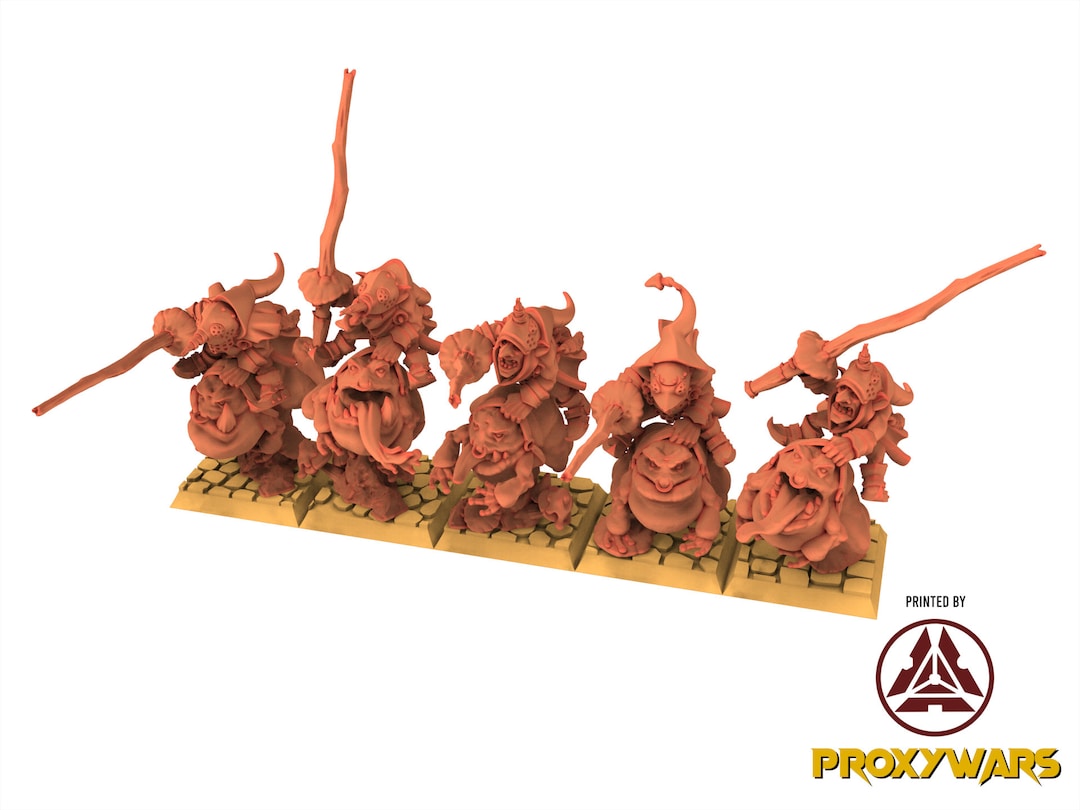Orc & Goblin - Swamp Goblins Frog Riders V1, Usable for Oldhammer, King ...