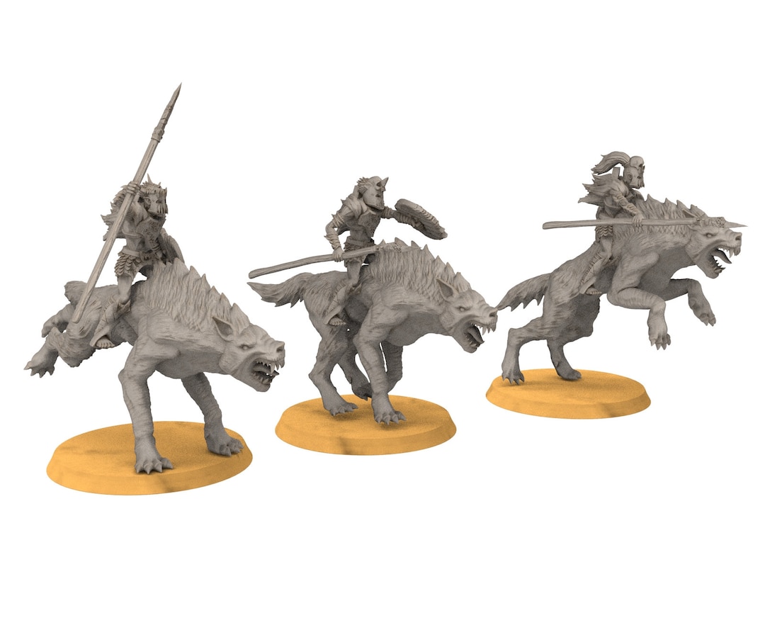 Goblin Cave - Goblin Warg Riders Warriors With Spears, Dwarf Mine ...