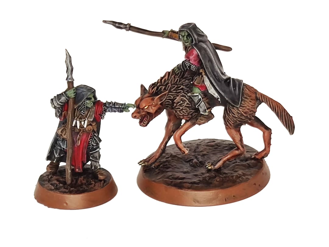 Orcs Horde - Orc Shaman on Wolf, Orc Warriors Warband, Middle Rings ...