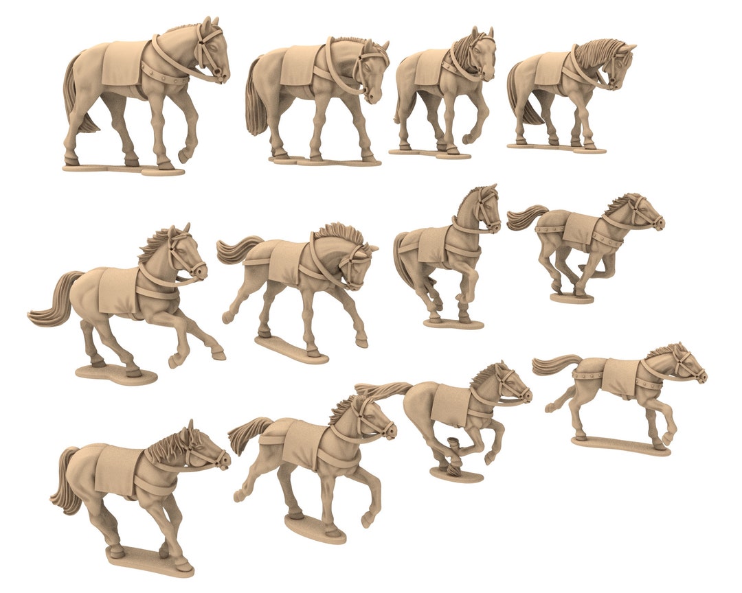 Dark Ages - X12 Horses, 28mm Miniatures, Wargame Historical Saga ...