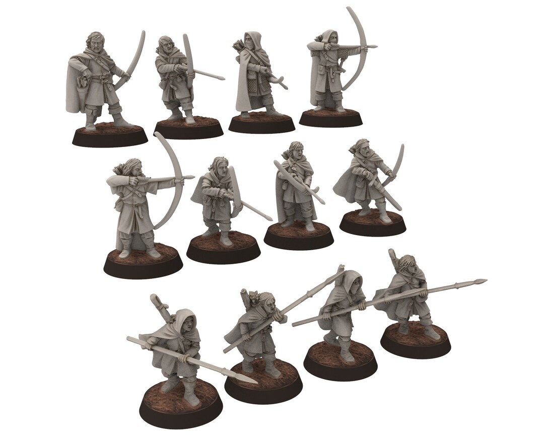 Ornor Grey Rangers Unit With Bows & Spears, Lost Kingdom of the North ...