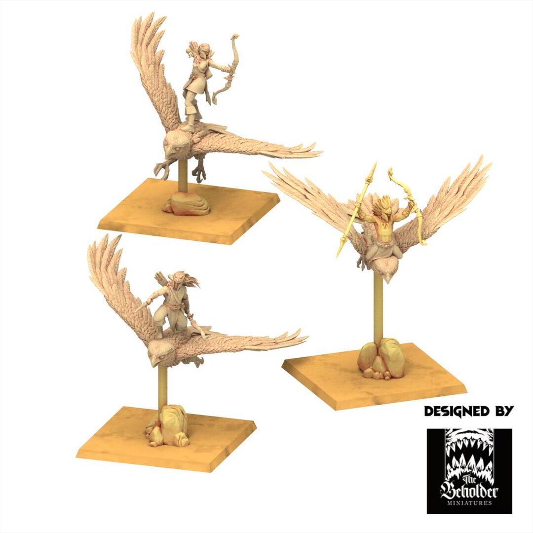 Sylvan Elves - Hawk Hunters - Evergreen Elves - the Beholder Miniatures ...