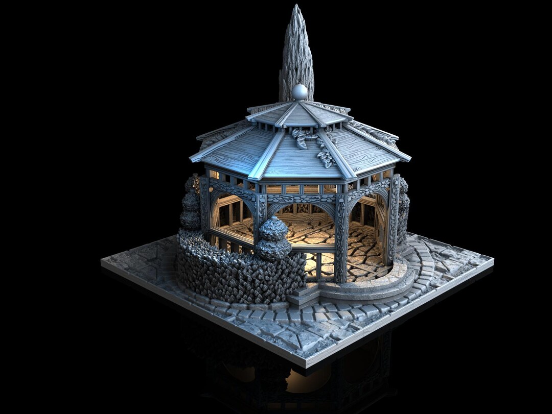 Medieval Town Scenery Building - Gazebo - PLA for Oldworld, Dungeon ...