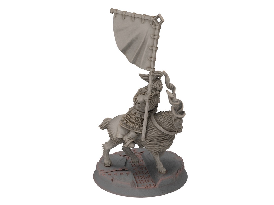 Dwarves - Mountain Goat Riders Banner Bearer, the Dwarfs of the ...