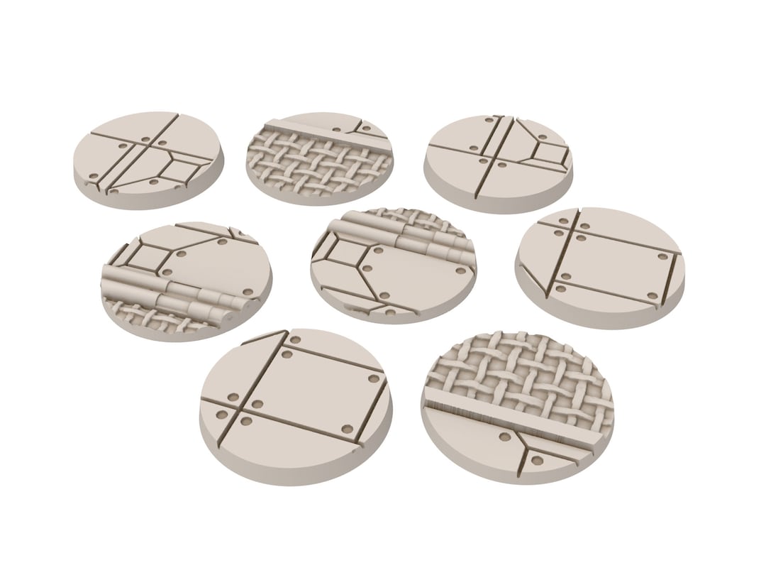 Starship V2 - Lot of Starship Texture Round Bases for Miniatures, Size ...