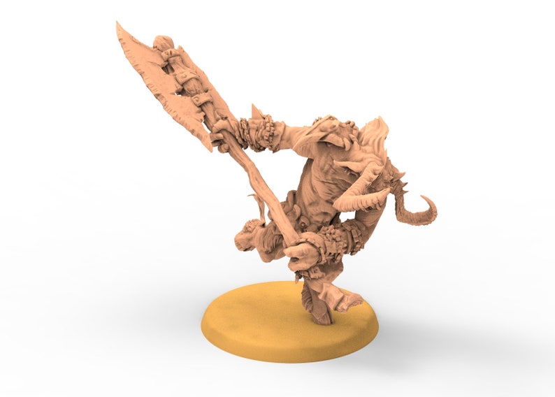 Beastmen - Squad of Demolisher Minotaurs Beastmen Warriors of Chaos - Etsy