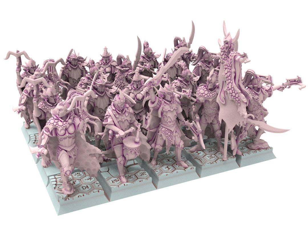 Dark Elves 28mm Corsairs Crossbows, Dark Elves, Merciless North Pillars ...