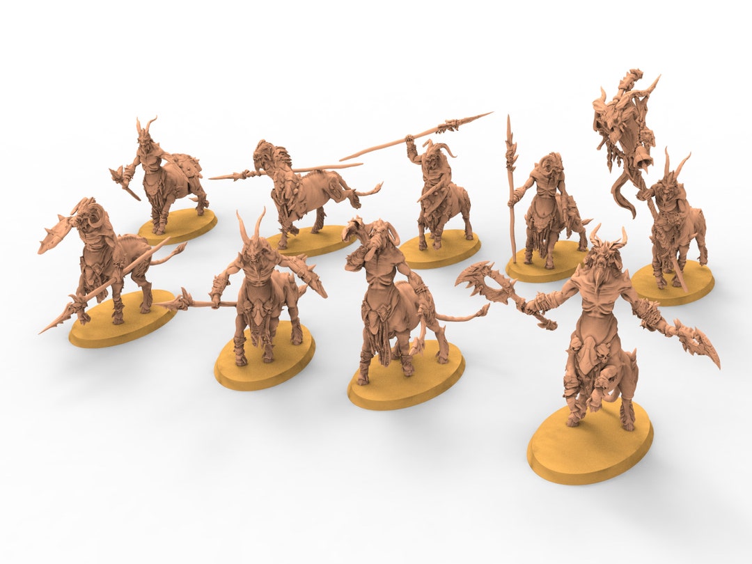 Beastmen - Centaurs With Spears Beastmen Warriors of Chaos - Etsy