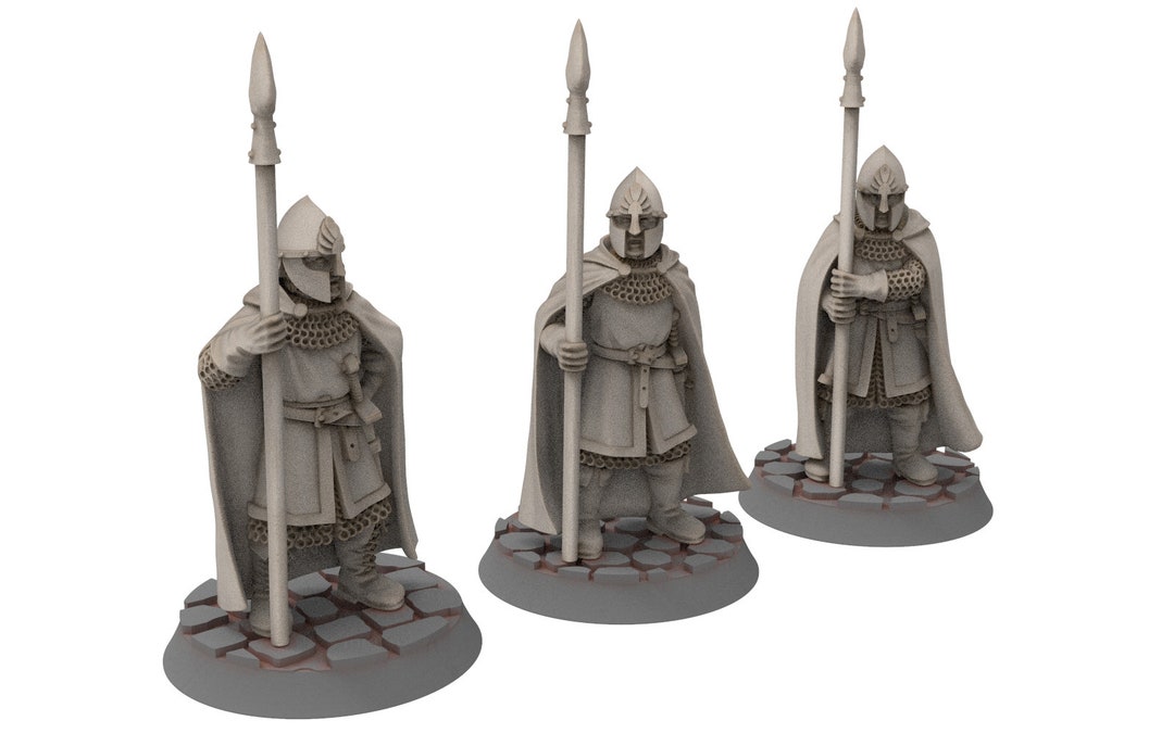 Gandor - Citadel Guard Spearmen at Rest, Defender of the City Wall ...