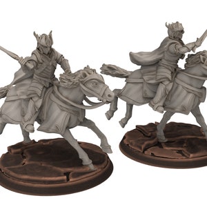 Darkwood - Armoured Wood Elves Cavalry, Middle Rings for Wargame D&D ...