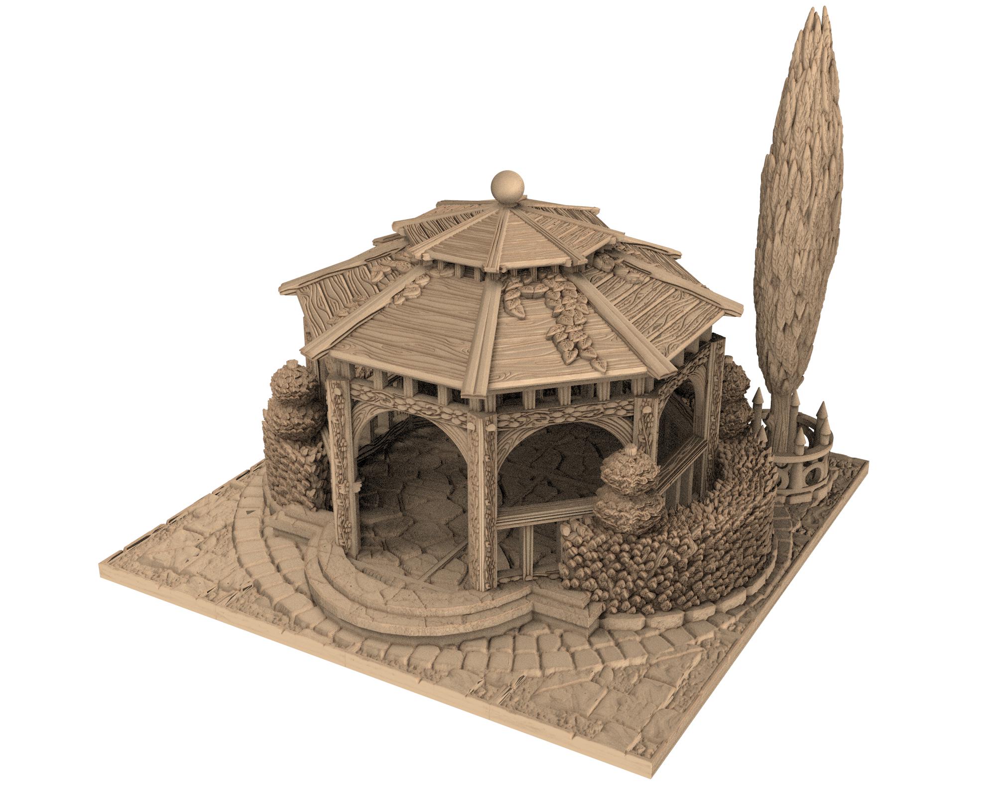 Medieval Town Scenery Building - Gazebo - PLA for Oldworld, Dungeon ...