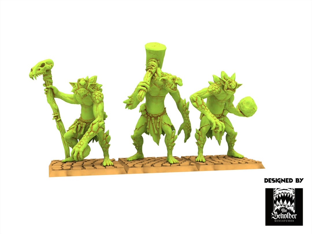 Orc & Goblin - Rock Trolls - the Black Horde - the Beholder Miniatures ...