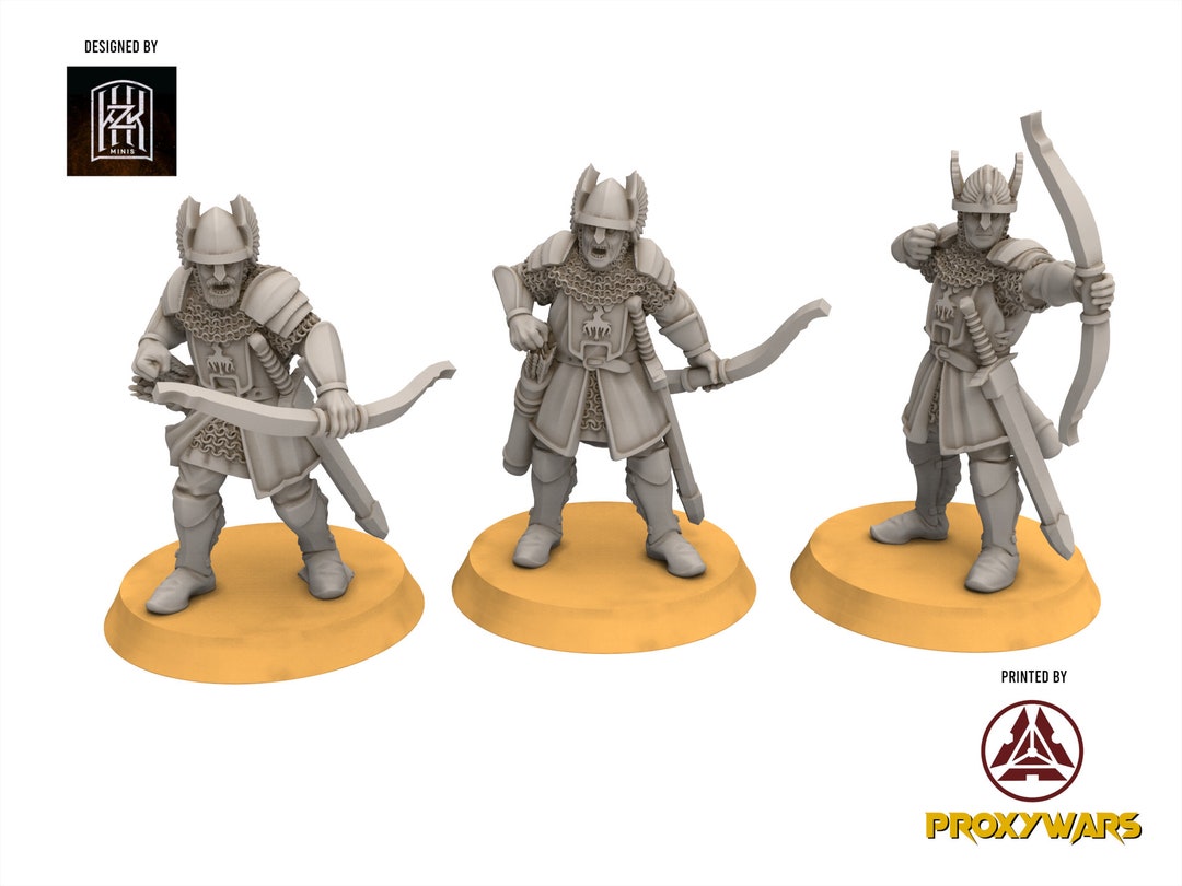 Gandor Bowmen, Defender of the City Wall, Miniature for Wargame D&D ...