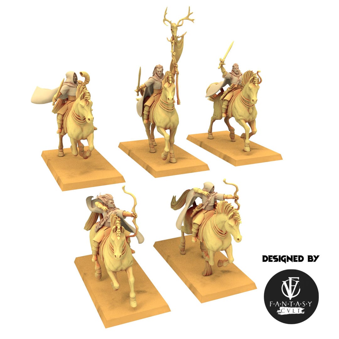 Sylvan Elves - Archers on Elven Steed - Wooden Elves - Fantasy Cult ...
