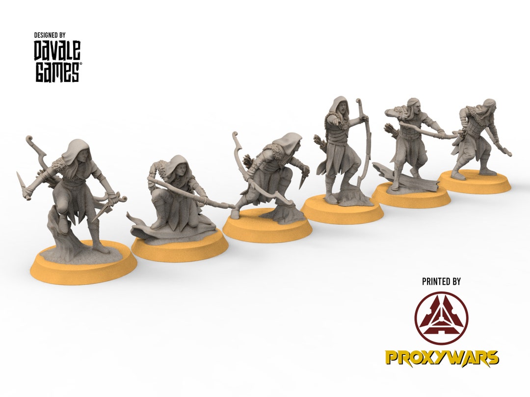 Darkwood - Scout Forest Elves, Middle Rings Miniatures Pour Wargame D&D ...
