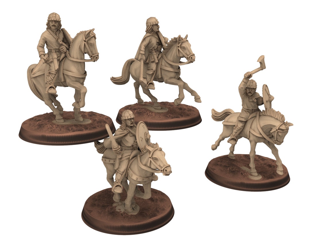 Dark Ages - Carolingian Cavalry With Hand Weapon Cavalrymen Warriors ...