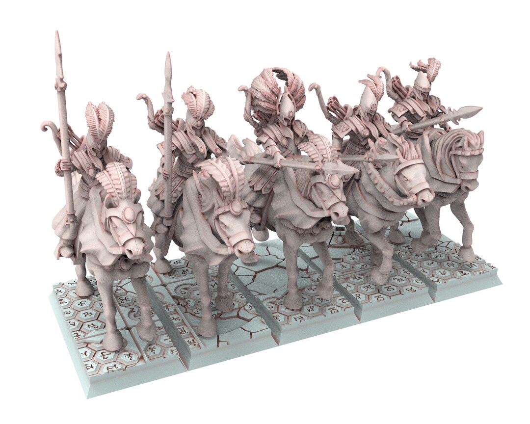 Hight Elves - 28mm Light Cavalry Riders Patroll Spears - Elven Empire ...