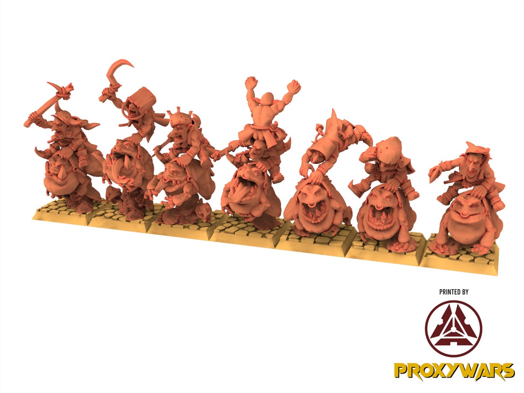 Orc & Goblin - Swamp Goblins Frog Riders V2, Usable for Oldhammer, King ...