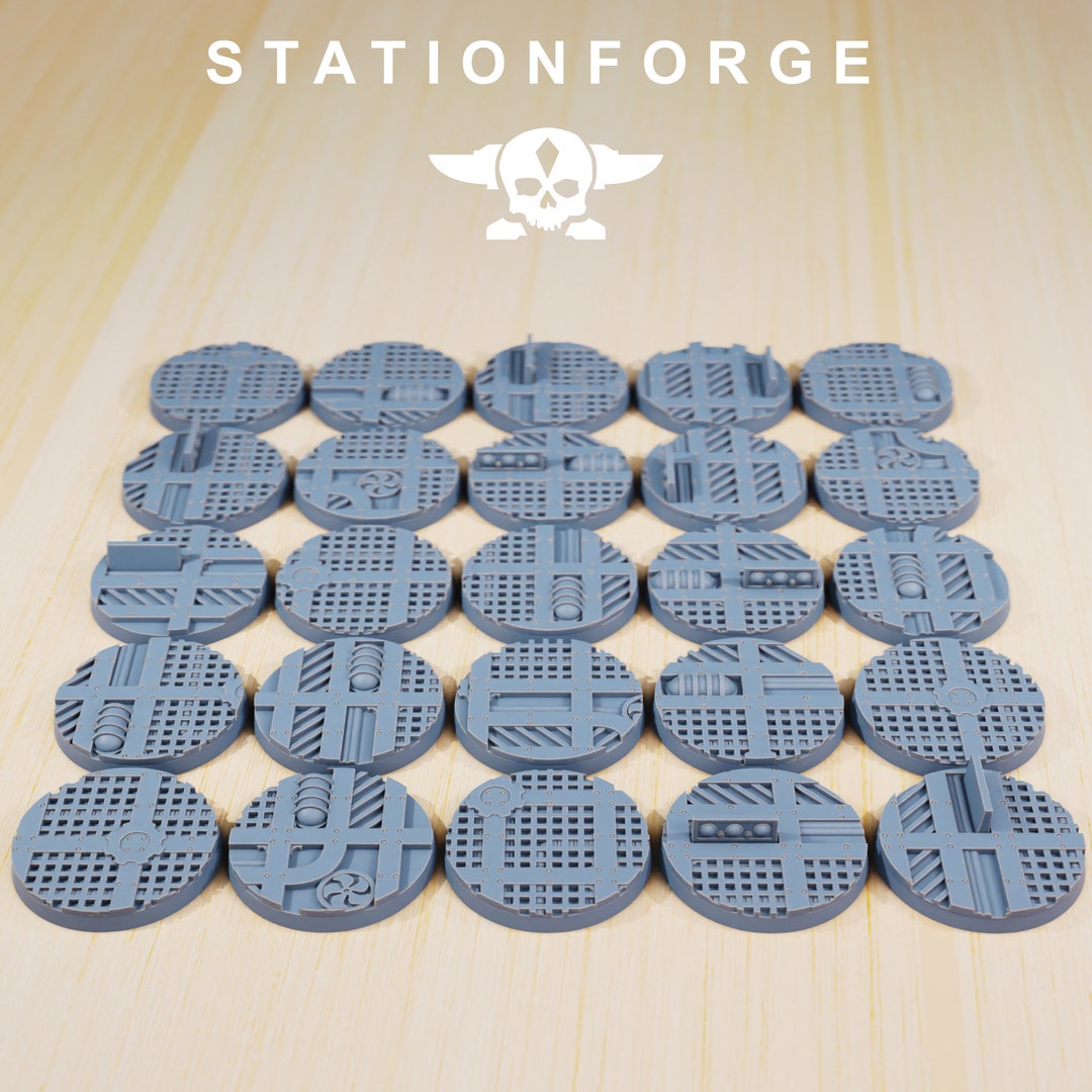 Starship - Lot of Starship Texture Round Bases for Miniatures, Size ...