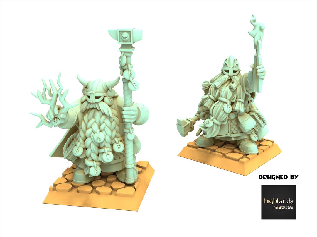 Dwarves - Runemasters - Sons of Ymir - Highland Miniatures - Etsy