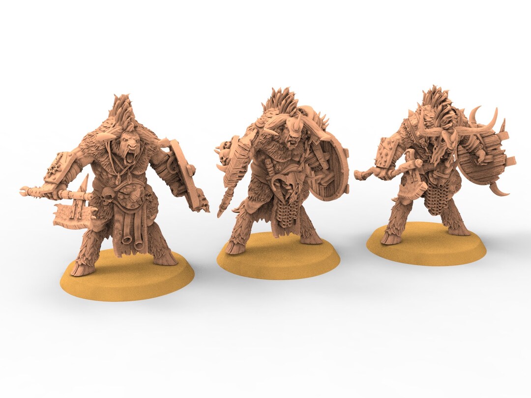 Beastmen - Squad of Minotaurs Beastmen Warriors of Chaos - Etsy