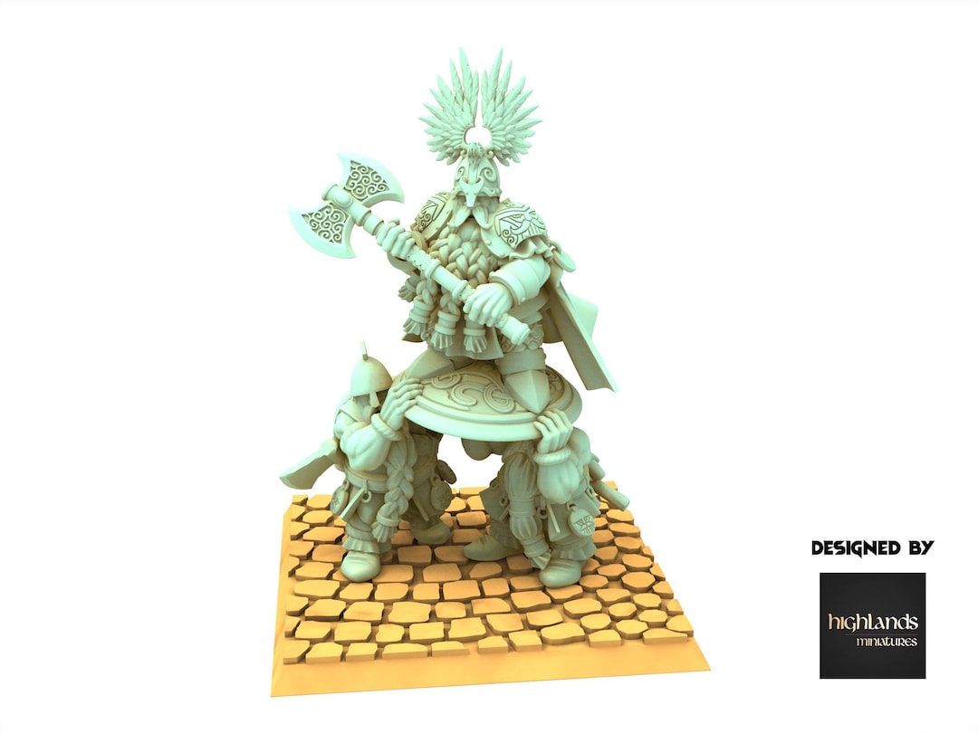 Dwarves - King Ulric - Sons of Ymir - Highland Miniatures - Etsy
