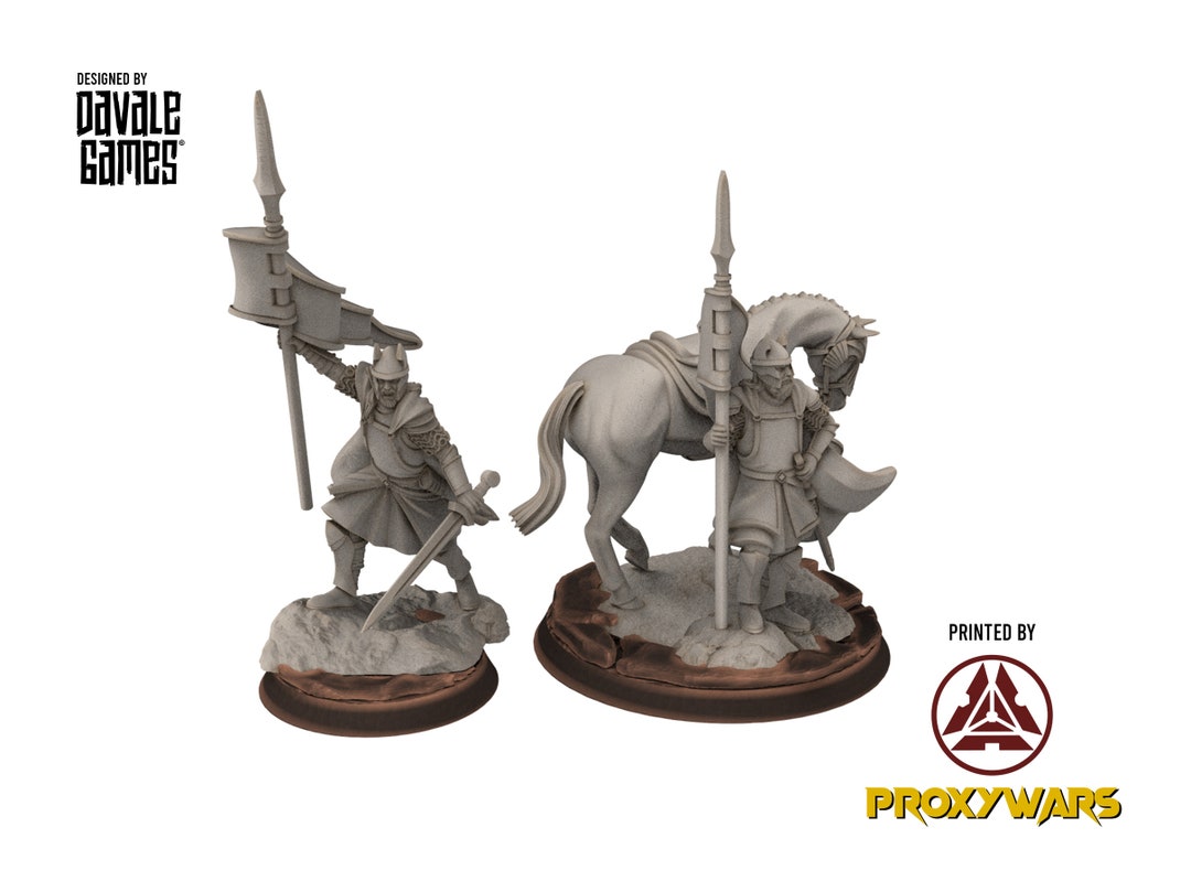 Gandor - Old Banner Hight Humans, Minis for Wargame D&D, SDA... Davale ...