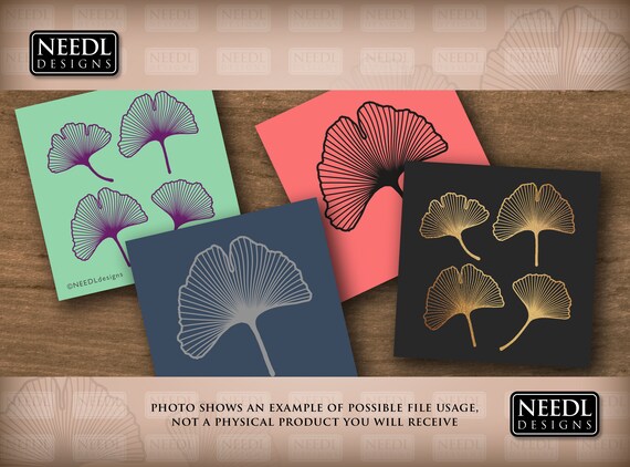 Ginkgo gingko Digital Cut File Floral Leaf Stencil - Etsy Canada