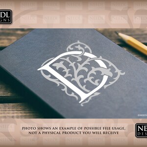 William Morris Style Letter D Cut File | Monogram Initial Cricut ...