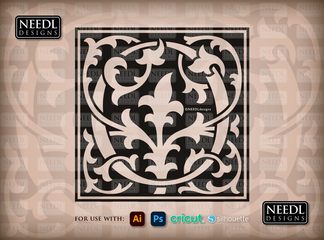 William Morris Style Letter O Cut File Monogram Initial - Etsy