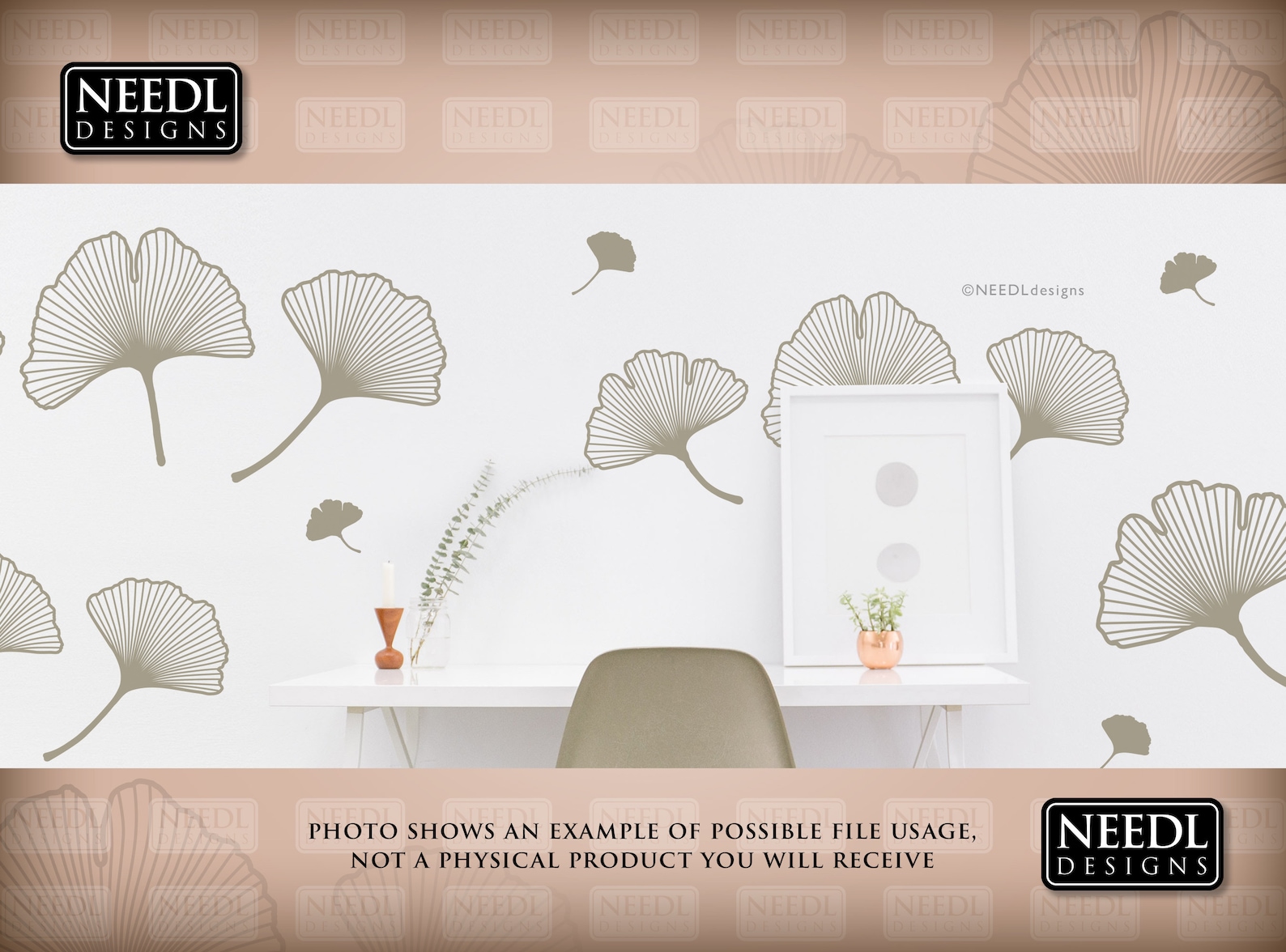 Ginkgo gingko Digital Cut File Floral Leaf Stencil - Etsy