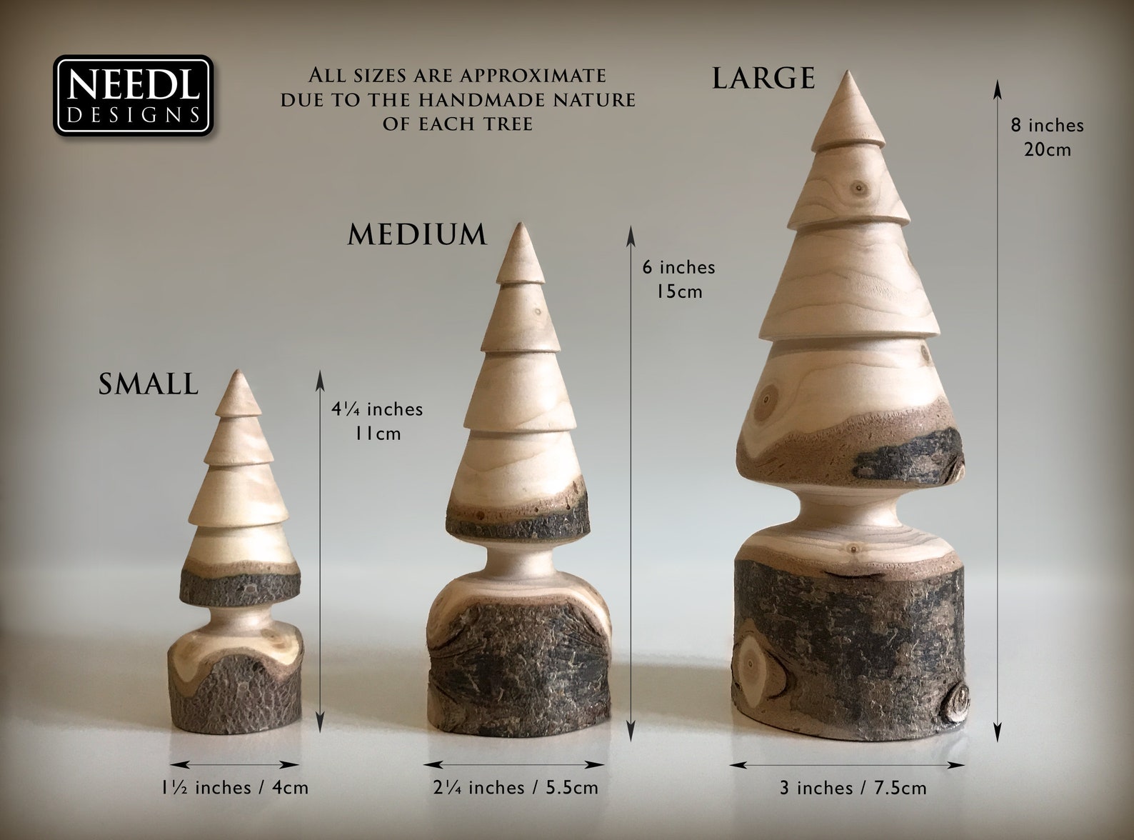 Handmade Wooden Trees From Recycled Christmas Trees | Table Decoration ...