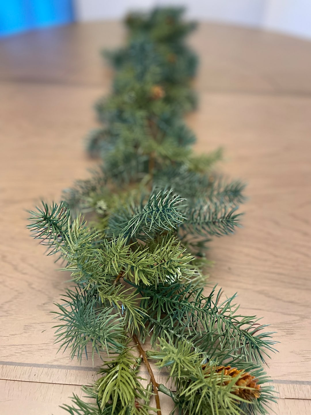 Pine Christmas Garland With Small Pine Cone Winter Holiday Greenery ...