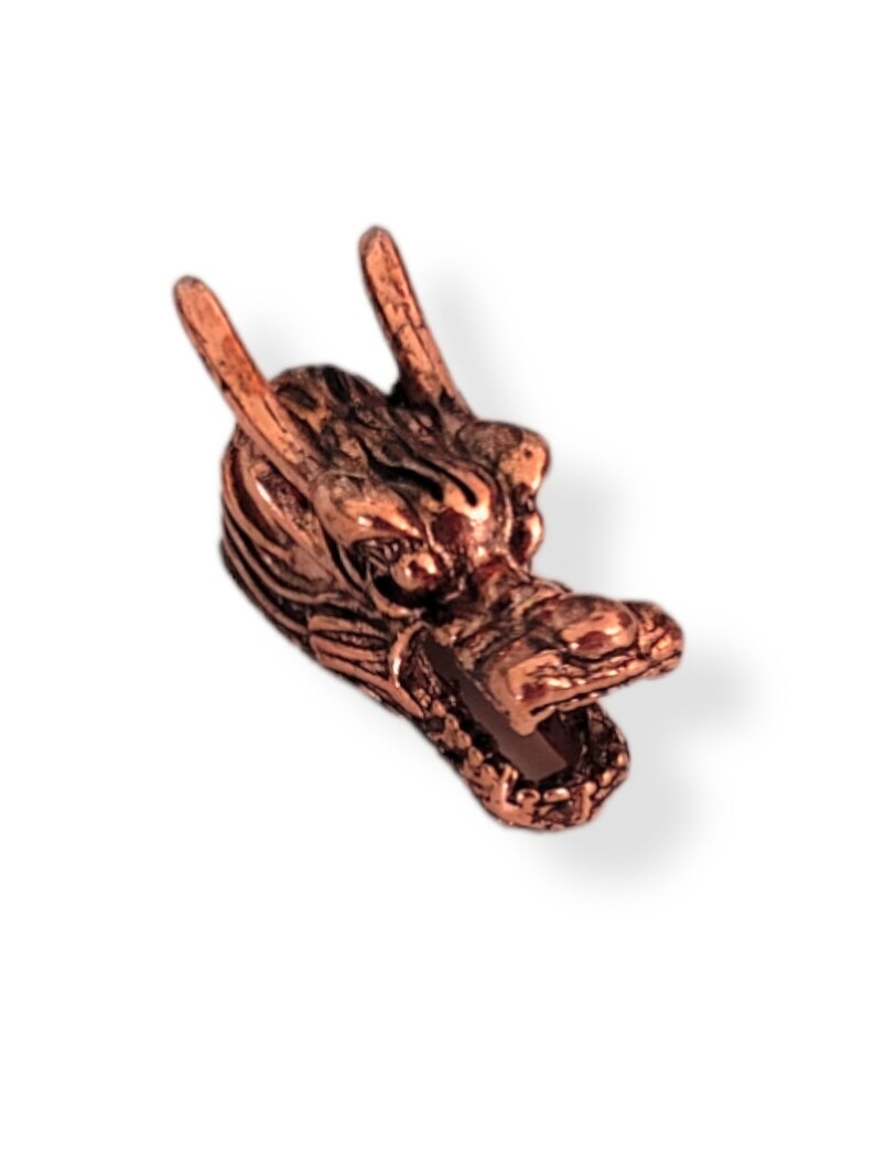 Rose Gold Chinese Dragon Head Beard Rings Bead - Etsy