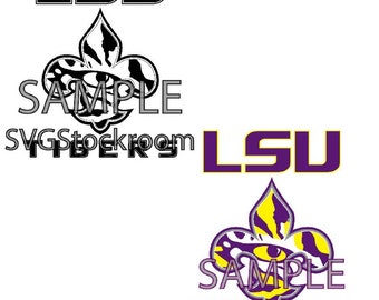 Cricut Cut Layered Files LSU SVG SEC College Team Logo Digital Art ...
