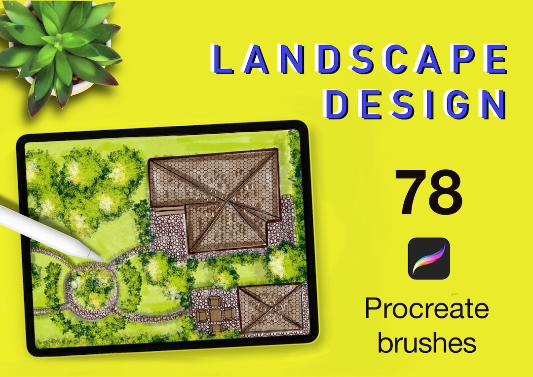 Landscape Design Procreate Brush Set -- Landscape Design Brushes ...