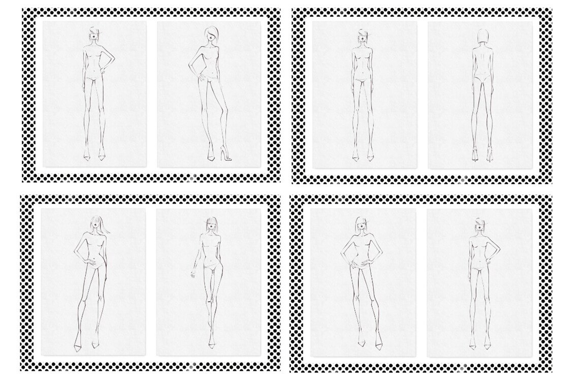 Fashion Croqui-female FASHION FIGURE TEMPLATES. Plr Digital Products ...